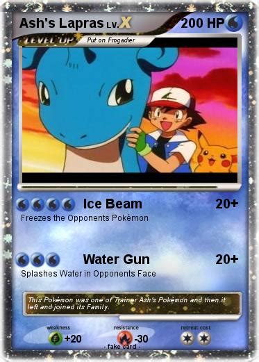 Pokémon Ash S Lapras 4 4 Ice Beam My Pokemon Card