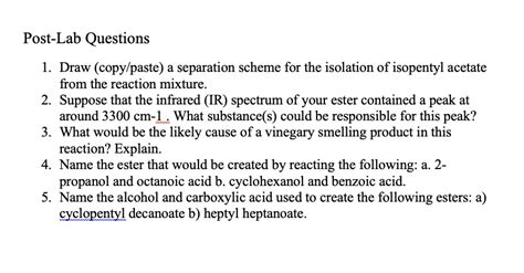 Post Lab Questions Draw Copypaste A Separation Scheme For The Isolation