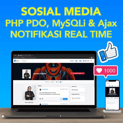 Source Code Sosial Media Dengan Notifikasi Real Time PHP PDO MySQLi Ajax Malas Ngoding