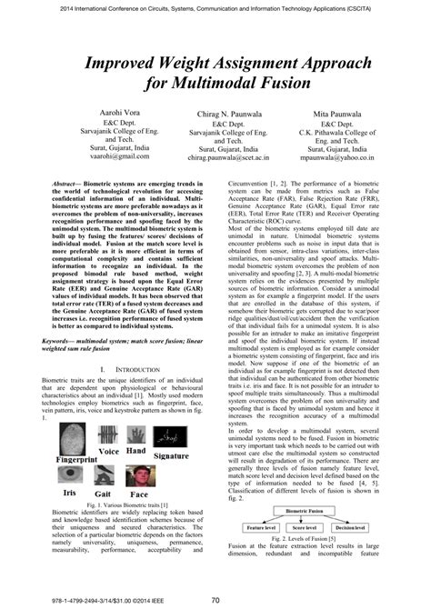 pdf improved weight assignment approach for multimodal fusion