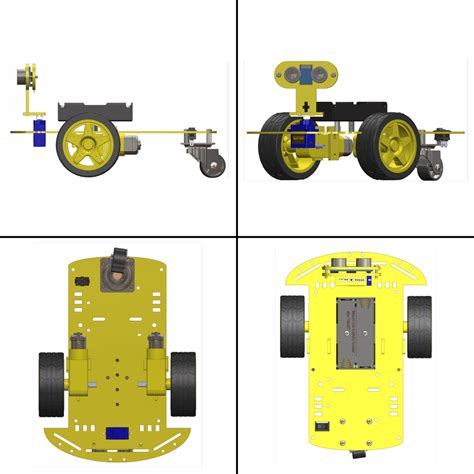 SunRobotics 2WD Robotics Chassis Including Motors Wheels 18650 Battery Holder V2 0 At 625