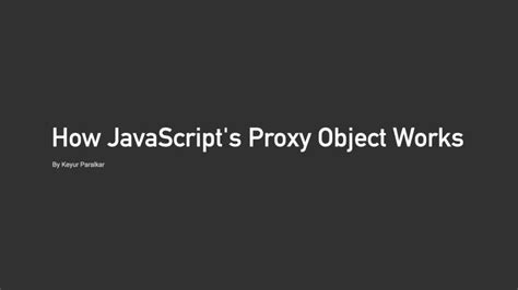 Freecodecamp On Linkedin How Javascripts Proxy Object Works