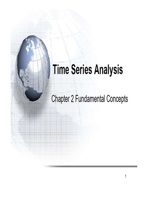 Chapter 2 Fundamental Concepts Pdf Stationary Process Time Series