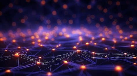 Premium Ai Image Futuristic Background With Interconnected Circuitry Lines And Glowing Nodes