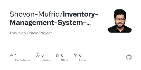 GitHub Shovon Mufrid Inventory Management System Database Using Oracle This Is An Oracle Project
