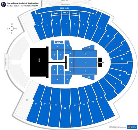 Sun Bowl Stadium Concert Seating Chart