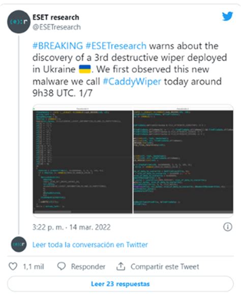 Caddywiper Nuevo Malware Destructivo Descubierto En Ucrania Eset