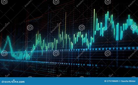 Digital Stock Matrix Chart 275198605
