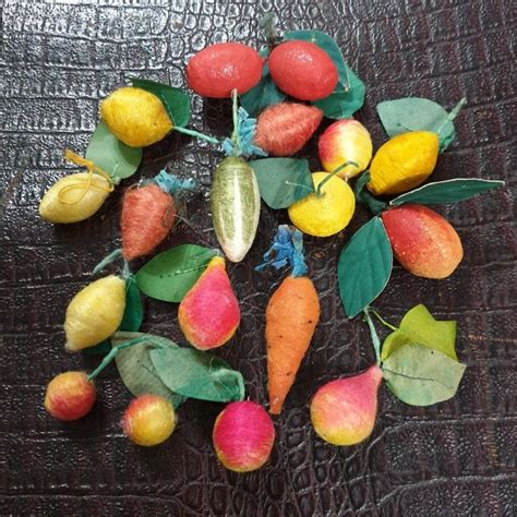 Ватные игрушки СССР Фрукты Игрушки Овощи