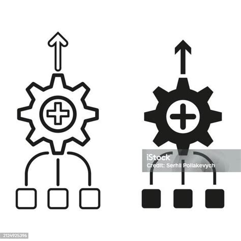 워크플로우 최적화 아이콘입니다 공정 개선 장치 효율성 증가 기호 성과관리 표시 벡터 일러스트 레이 션입니다 주당순이익 10 개발에 대한 스톡 벡터 아트 및 기타 이미지