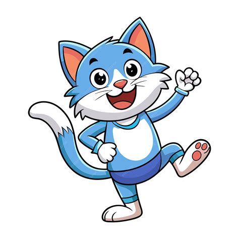 Premium Vector Playful Cat Vector Illustration On White