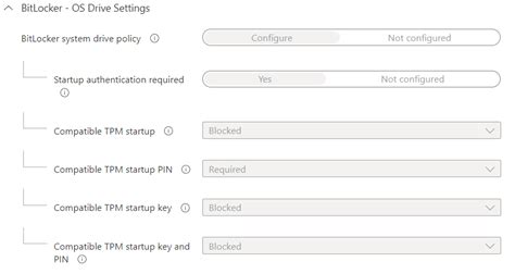 Autopilot Bitlocker Enforced Pre Boot Bitlocker Pin Silent R Intune