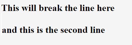 Create A Line Break In HTML