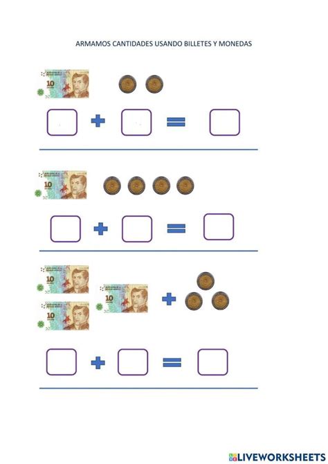 Sumas Con Billetes Y Monedas Money Skills Kindergarten Math