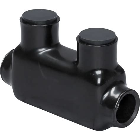 Polaris 2 Port Black Multi Tap Pre Insulated Connector 6 Awg To 350 Mcm