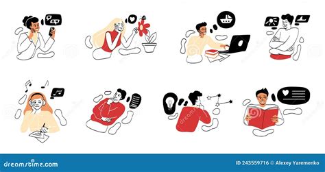 Thoughtful Characters With Question Marks Solving Problems Or Searching