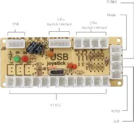 Interfaz Arcade USB Zero Delay Player Repara Tu PC