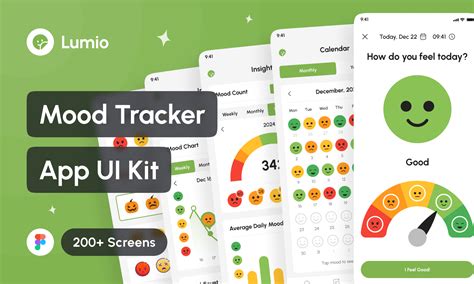 Lumio Mood Tracker App Ui Kit Figma