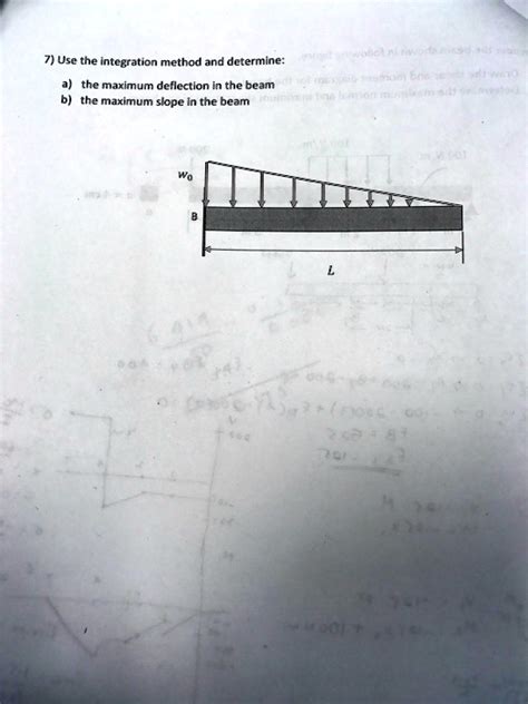 7 Use The Integration Method And Determine A The Maximum Deflection In The Beam B The Maximum