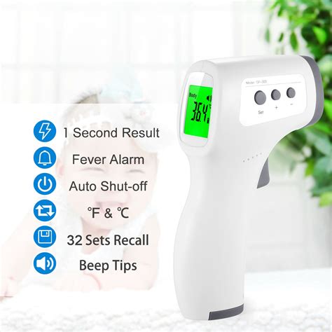 Handheld Thermometer For Body Tri Colored Lcd Feve Grandado