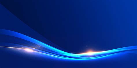 蓝色科技感线条曲线渐变科幻简约光效 花瓣网