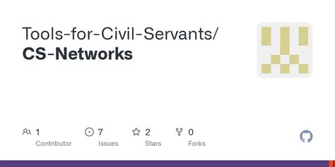 GitHub Tools For Civil Servants CS Networks