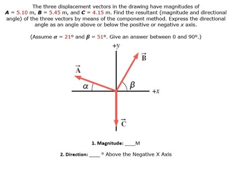 Solved The Three Displacement Vectors In The Drawing Have