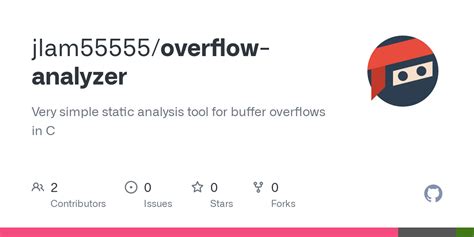 Github Jlam55555overflow Analyzer Very Simple Static Analysis Tool