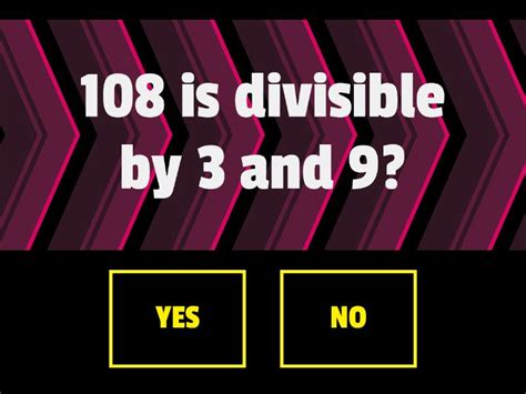 Divisibility Rules Game True Or False
