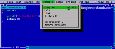 如何安装 Turbo C ：编译并运行 C 程序 《beginnersbook 中文系列教程》 极客文档