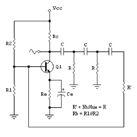 Rc Phase Shift Oscillator Circuit Using Bjt Which Feedback Is Employed Circuit Diagram