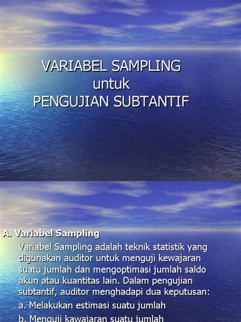 Variable Sampling Pdf Karier And Perkembangan Bisnis