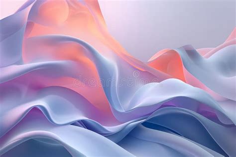 Abstract Pastel Waves Fluid Forms Dance In A Dreamlike Symphony Of Color Creating A Serene And