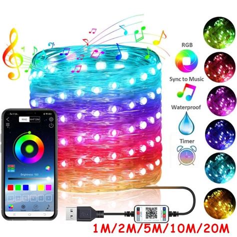 1m 2m 5m 10m 20m Usb Led String Lights For Xmas Garland Party Wedding Decoration Christmas Tree