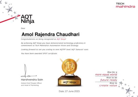 Amol Chaudhari On Linkedin Thank You For Recognition Tech Mahindra
