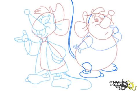 How To Draw Gus Gus And Jaq From Cinderella DrawingNow