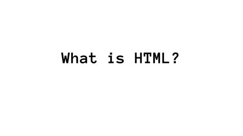 Html Part 1 Intro What Is Html Youtube