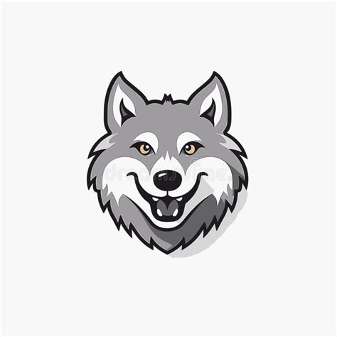 Wolf Wolf Hand Drawn Comic Illustration Cute Vector Doodle Style Cartoon Illustration Stock