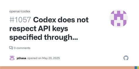 Codex Does Not Respect Api Keys Specified Through Environment Variables For Other Vendors