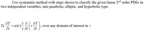 solved use systematic method with steps shown to classify