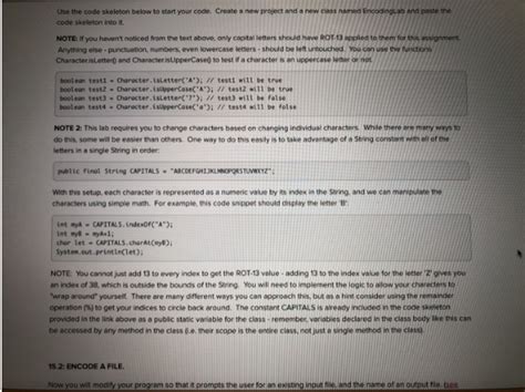Get Answer You Will Be Writing A Simple Java Program That Implements Rot 13 Transtutors
