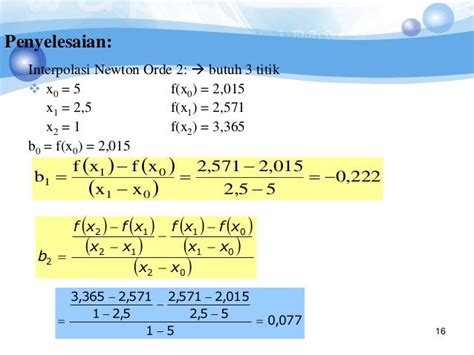 6 Interpolasi Polynomial Newton