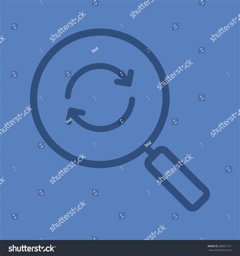 Refresh Search Linear Icon Magnifying Glass Stock Vector Royalty Free