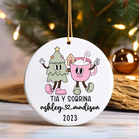 Personalized Tía Y Sobrina Christmas T Ornamentadorno Tía Y Sobrina