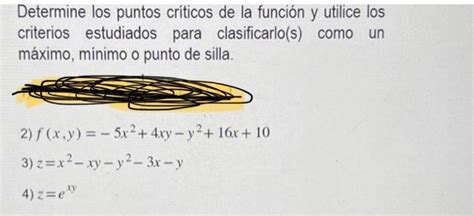 Determine Los Puntos Críticos De La Función Y Utilice