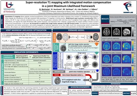 Pdf Super Resolution T1 Mapping With Integrated Motion Compensation In A Joint Maximum