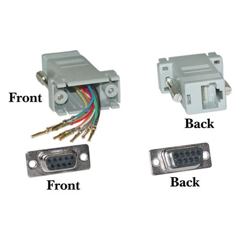 RJ45 To DB9 Male Serial RS232 Modular Adapter Black | lupon.gov.ph