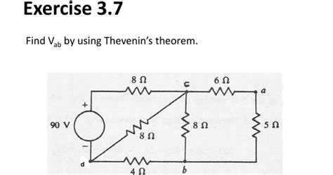 Solved Exercise 3 7 Find Vab By Using Thevenin S Theorem 8 Chegg Com