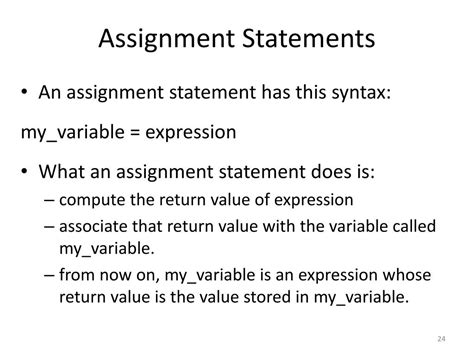 Ppt Expressions Statements Variables Assignments Types Powerpoint Presentation Id2835170