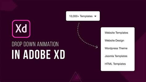 how to design the adobe xd drop down menu